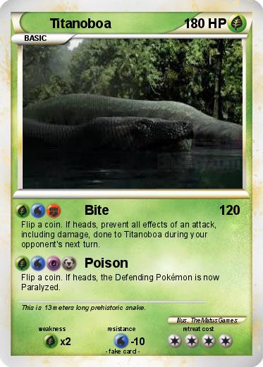 Pokémon Titanoboa 9 9 - Bite - My Pokemon Card