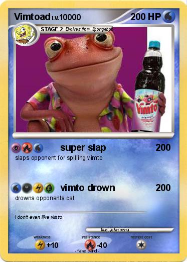 Pokémon Vimtoad - super slap - My Pokemon Card