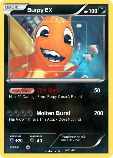 Pokémon Burpy EX 3 3 - Fire Bath - My Pokemon Card