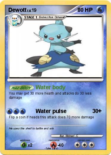 Pokémon Dewott 422 422 - Water body - My Pokemon Card