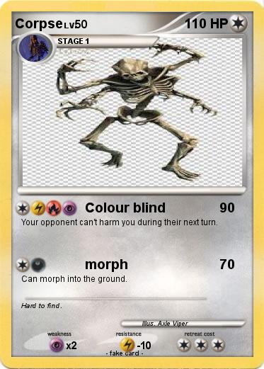 Pokémon Corpse 15 15 - Colour blind - My Pokemon Card