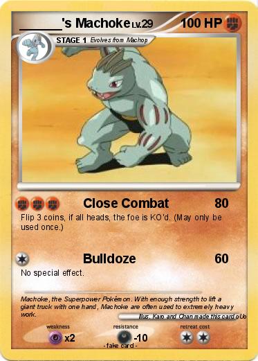 Pokémon s Machoke - Close Combat - My Pokemon Card
