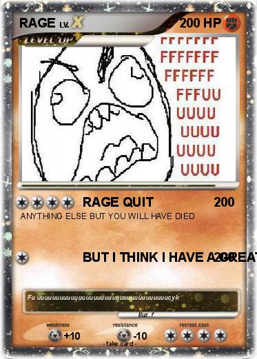 Pokémon RAGE 500 500 - RAGE QUIT - My Pokemon Card