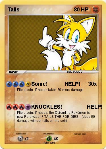 Pokémon Tails 1189 1189 - Sonic! HELP! - My Pokemon Card