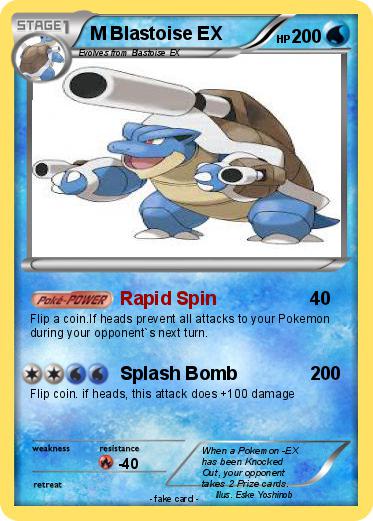 Pokémon M Blastoise EX 118 118 - Rapid Spin - My Pokemon Card