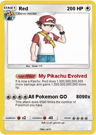 Pokémon Red 5142 5142 - My Pikachu Evolved - My Pokemon Card