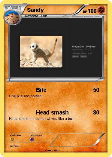 Pokémon Sandy 300 300 - Bite - My Pokemon Card