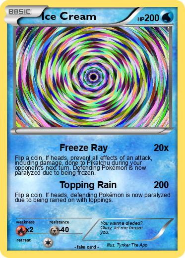 Pokémon Ice Cream 312 312 - Freeze Ray - My Pokemon Card