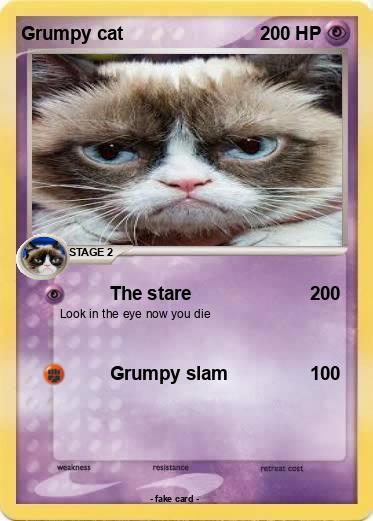 Pokémon Grumpy cat 1350 1350 - The stare - My Pokemon Card