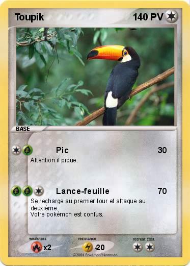 Pokémon Toupik - Pic - Ma carte Pokémon