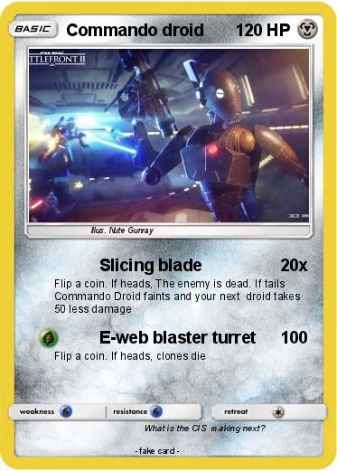 Pokémon Commando droid 7 7 - Slicing blade - My Pokemon Card