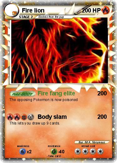 Pokémon Fire lion 33 33 - Fire fang elite - My Pokemon Card