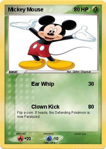 Pokémon Mickey Mouse 206 206 - Ear Whip - My Pokemon Card
