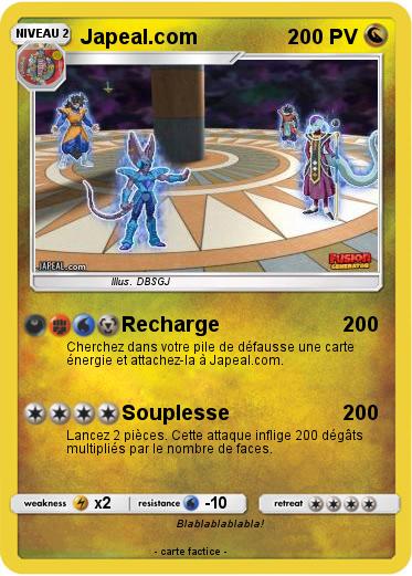 Pokémon Japeal com - Recharge - Ma carte Pokémon