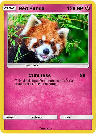 Pokémon Red Panda 116 116 - Cuteness - My Pokemon Card