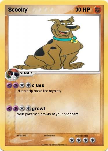 Pokémon Scooby - clues - My Pokemon Card