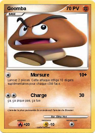 Pokémon Goomba 670 670 - Morsure - Ma carte Pokémon