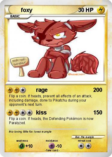 Pokémon foxy 1821 1821 - rage - My Pokemon Card
