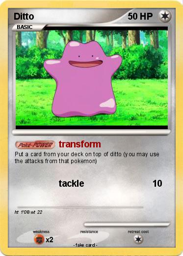 Pokémon Ditto 526 526 - transform - My Pokemon Card