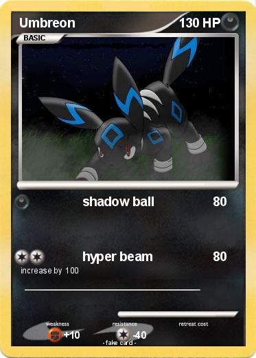 Pokémon Umbreon 185 185 - shadow ball - My Pokemon Card