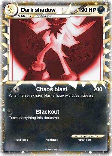 Pokémon Dark shadow 219 219 - Chaos blast - My Pokemon Card