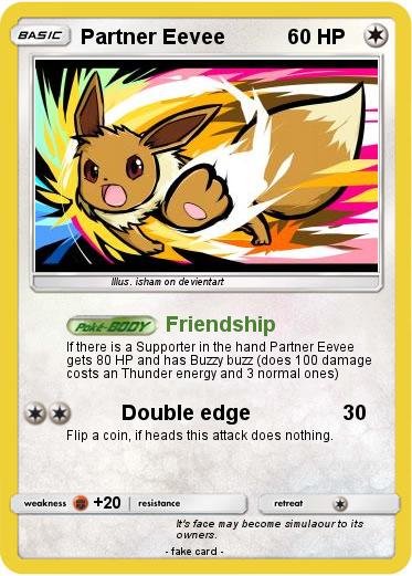 Pokémon Partner Eevee 2 2 - Friendship - My Pokemon Card