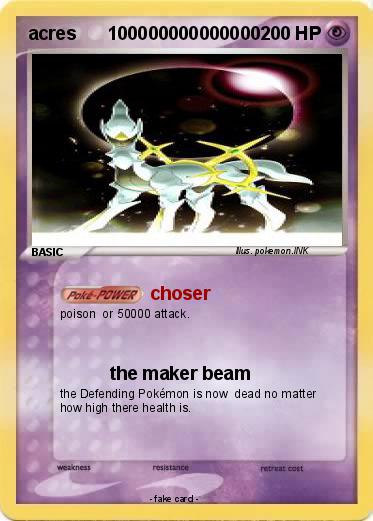 Pokémon acres 100000000000000 100000000000000 - choser - My Pokemon Card