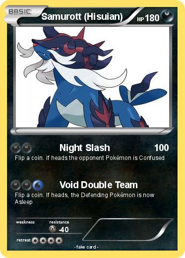 Pokémon Samurott Hisuian - Night Slash - My Pokemon Card