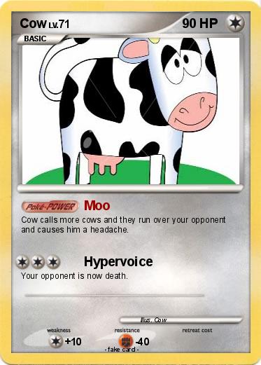 Pokémon Cow 258 258 - Moo - My Pokemon Card