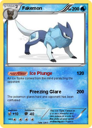 Pokémon Fakemon 2 2 - Ice Plunge - My Pokemon Card
