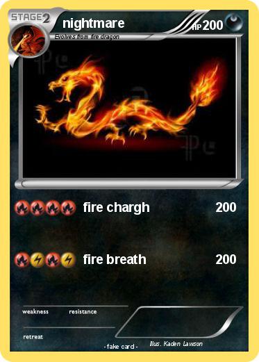 Pokémon nightmare 1064 1064 - fire chargh - My Pokemon Card