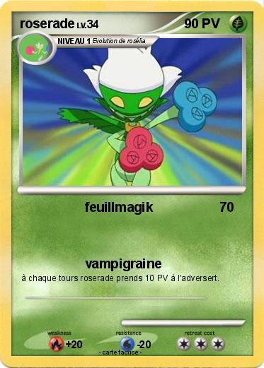 Pokémon roserade 87 87 - feuillmagik - Ma carte Pokémon