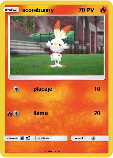 Pokémon scorebunny 7 7 - placaje - Mi carta pokémon