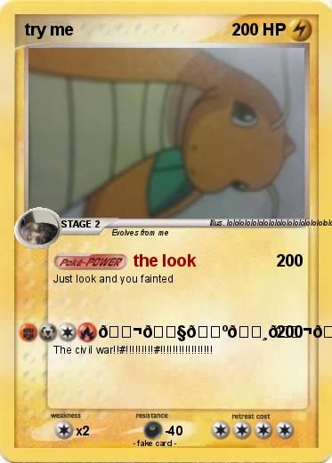 Pokémon try me 3 3 - the look - My Pokemon Card