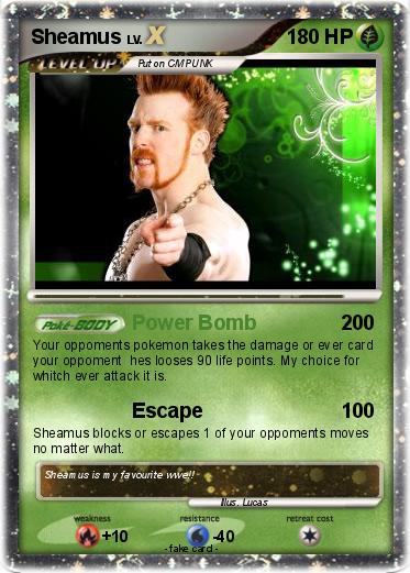 Pokémon Sheamus 114 114 - Power Bomb - My Pokemon Card