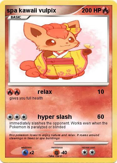 Pokémon spa kawaii vulpix - relax - My Pokemon Card