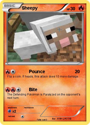 Pokémon Sheepy 25 25 - Pounce - My Pokemon Card