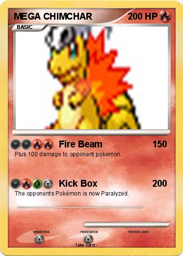 Pokémon MEGA CHIMCHAR 2 2 - Fire Beam - My Pokemon Card