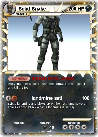 Pokémon Solid Snake 89 89 - smash bros. unite! - My Pokemon Card