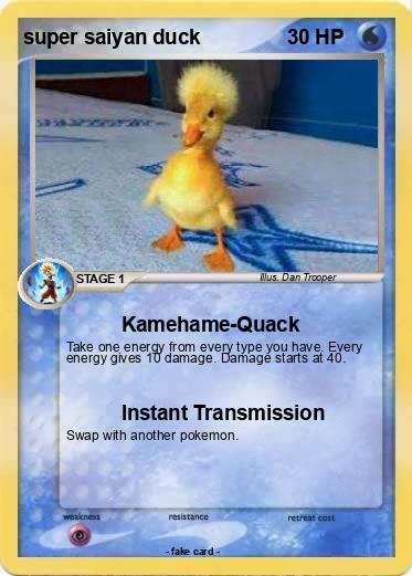 Pokémon super saiyan duck - Kamehame-Quack - My Pokemon Card