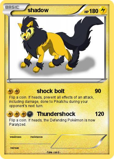 Pokémon shadow 12396 12396 - shock bolt - My Pokemon Card