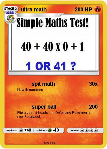 Pokémon ultra math - spit math - My Pokemon Card