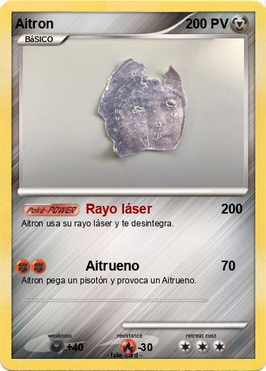 Pokémon Aitron - Rayo láser - Mi carta pokémon