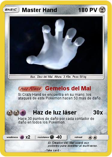 Pokémon Master Hand 264 264 - Gemelos del Mal - Mi carta pokémon