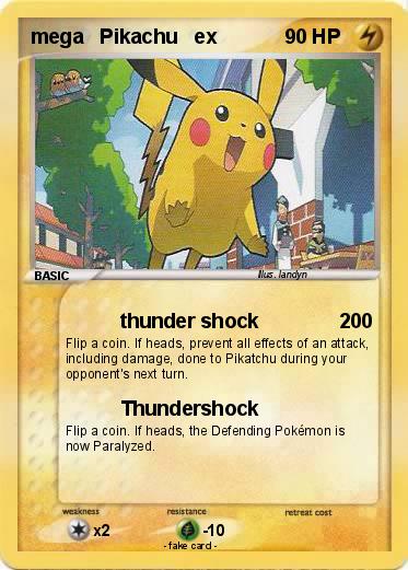 Pokémon mega Pikachu ex 83 83 - thunder shock - My Pokemon Card