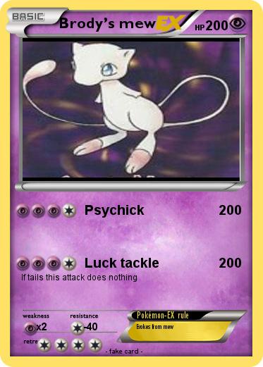 Pokémon Brody s mew - Psychick - My Pokemon Card