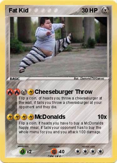 Pokémon Fat Kid 102 102 - Cheeseburger Throw - My Pokemon Card