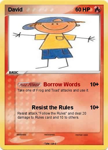 Pokémon David 1224 1224 - Borrow Words - My Pokemon Card