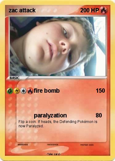 Pokémon zac attack 1 1 - fire bomb - My Pokemon Card