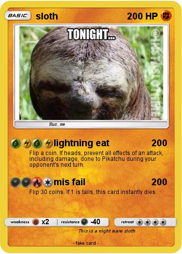 Pokémon sloth 150 150 - lightning eat - My Pokemon Card